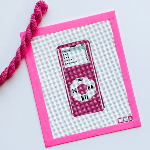 Y2K mp3 Player Needlepoint Canvas 13 Mesh, 5”x2.5” Design Hand Painted ...