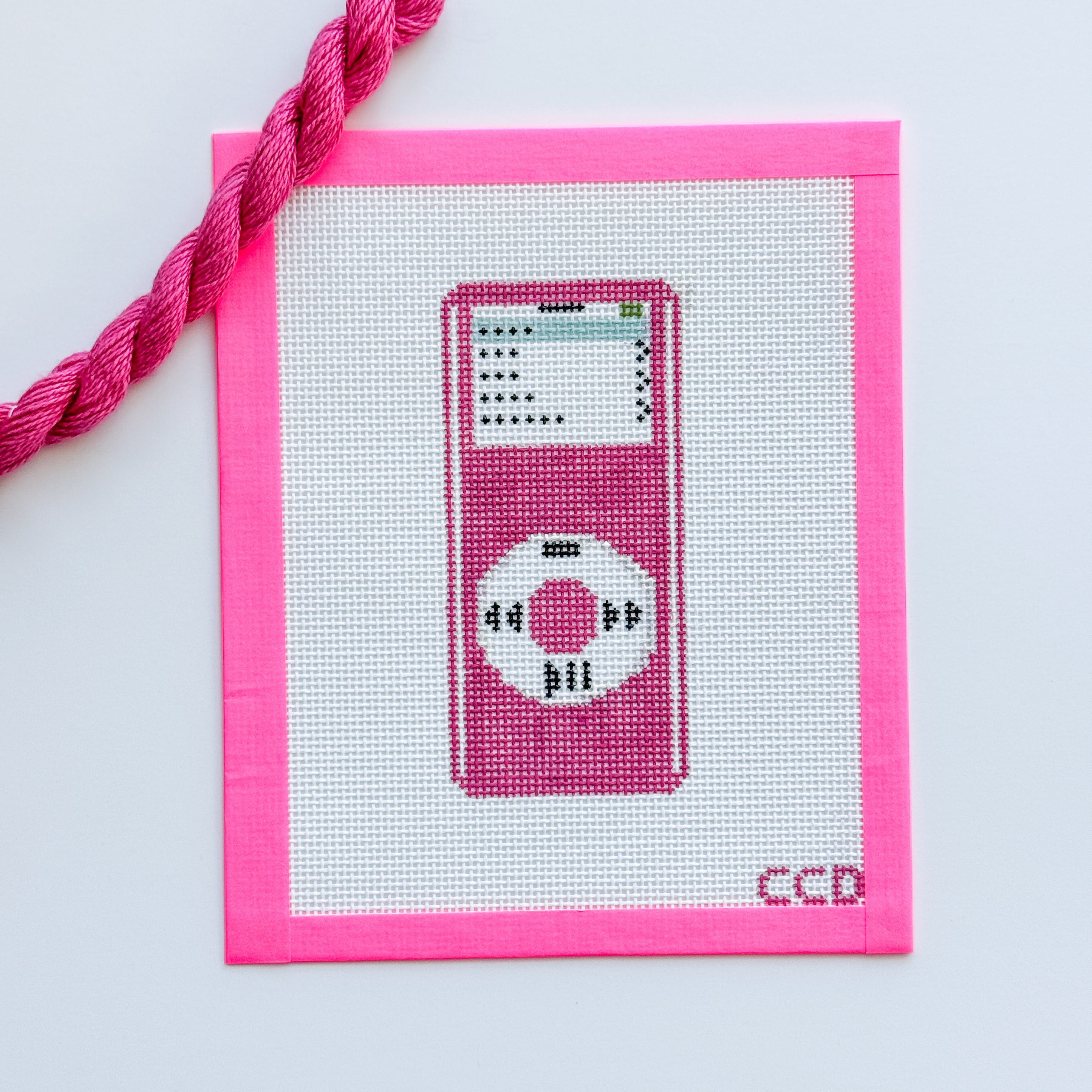Y2K mp3 Player Needlepoint Canvas 13 Mesh, 5”x2.5” Design Hand Painted ...